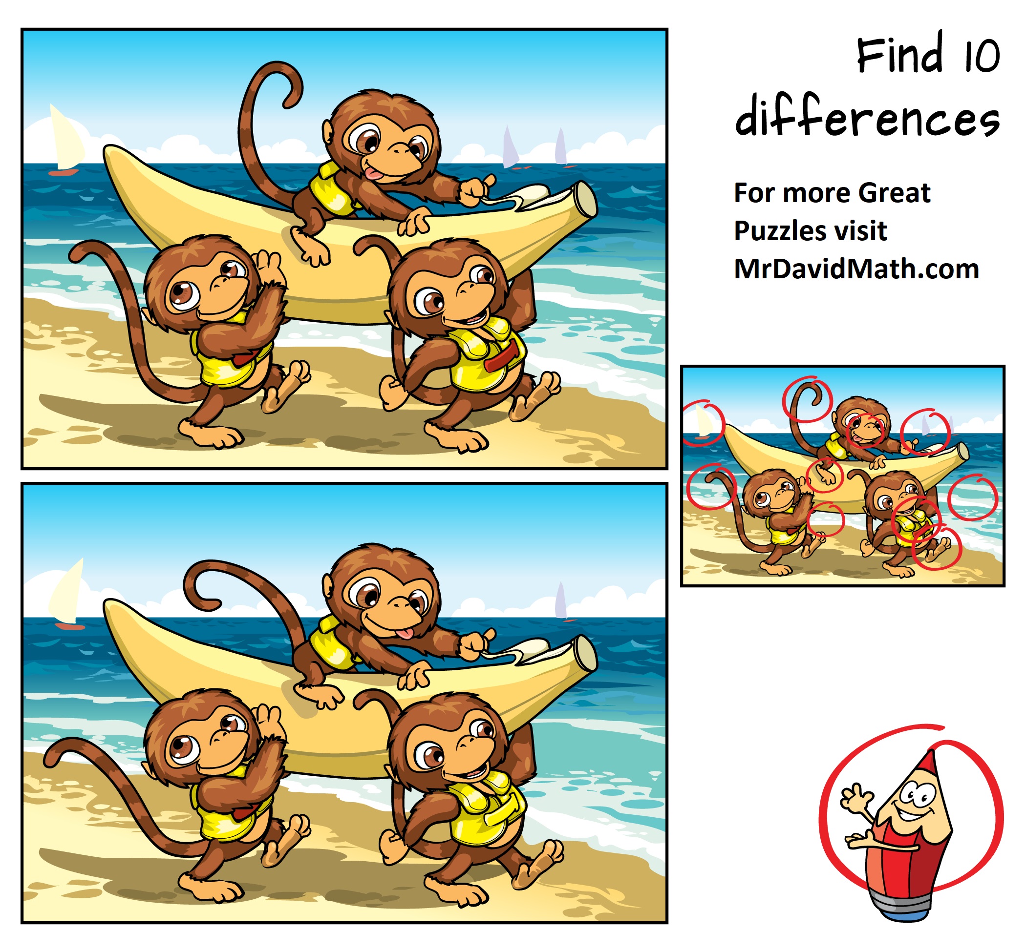 Three,Little,Monkeys,Are,Going,To,Ride,A,Banana.,Find – Mr David Math