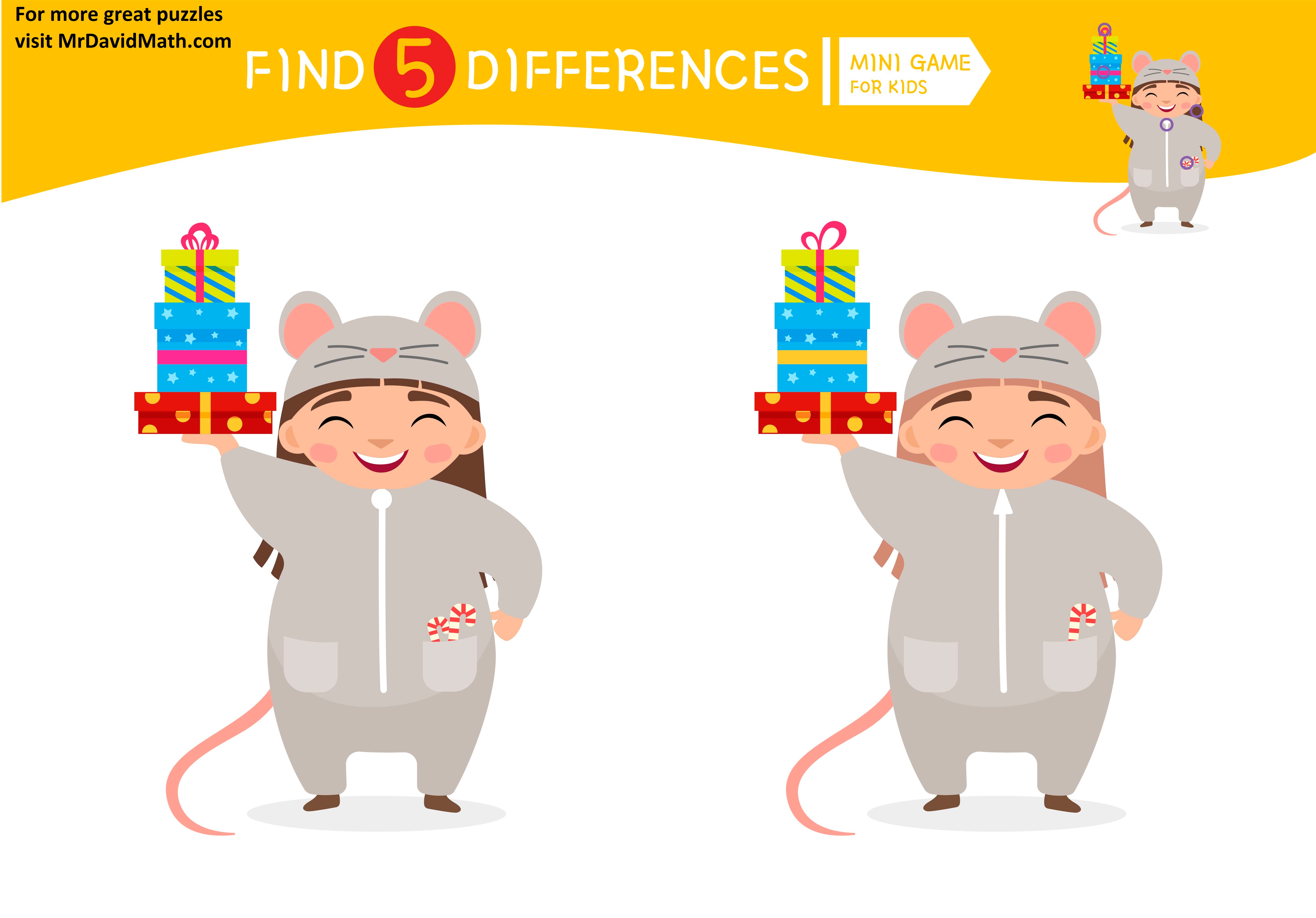 Find,Differences.,Educational,Game,For,Children.,Cartoon,Vector ...