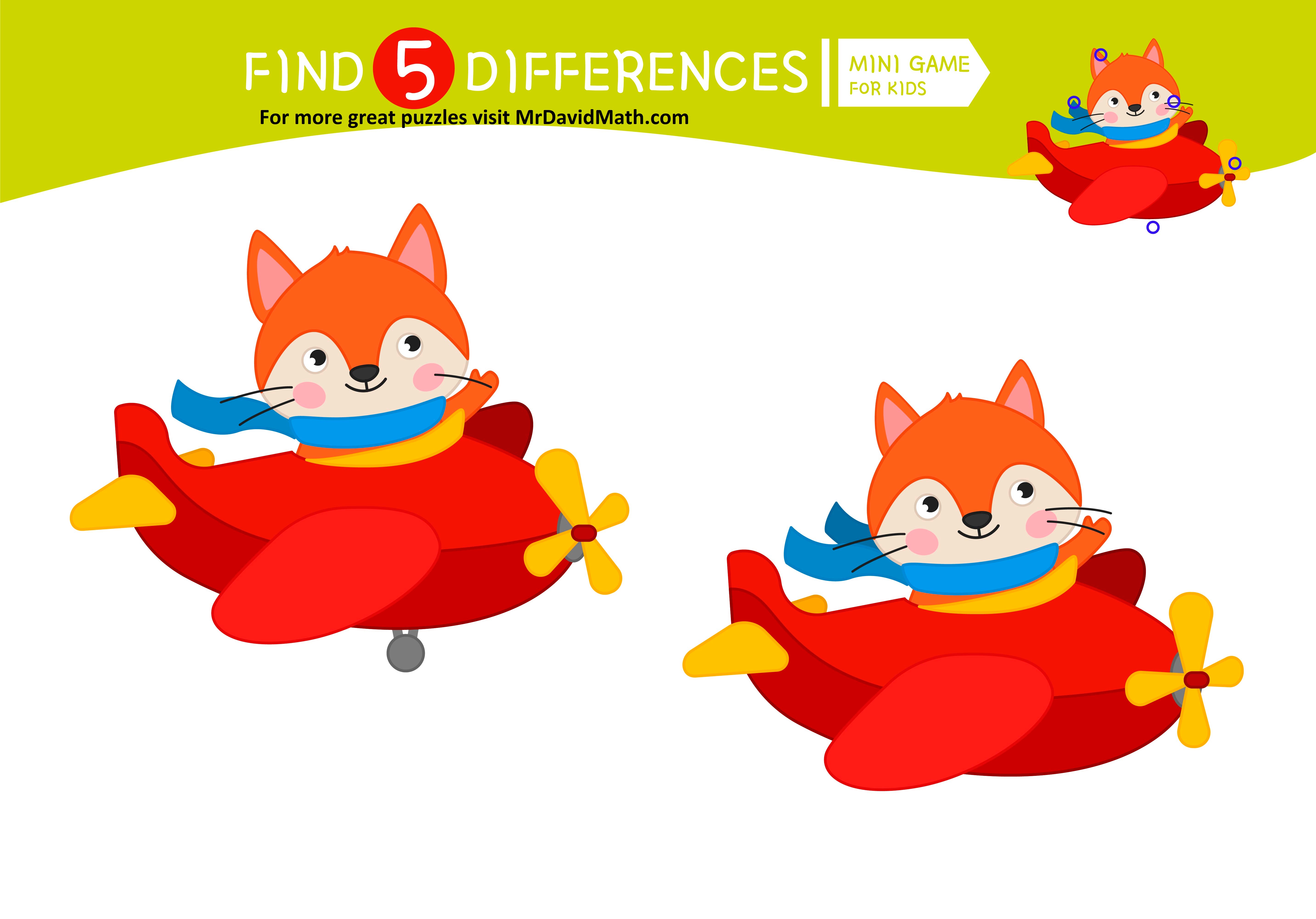 Find,Differences.,Educational,Game,For,Children.,Cartoon,Vector ...
