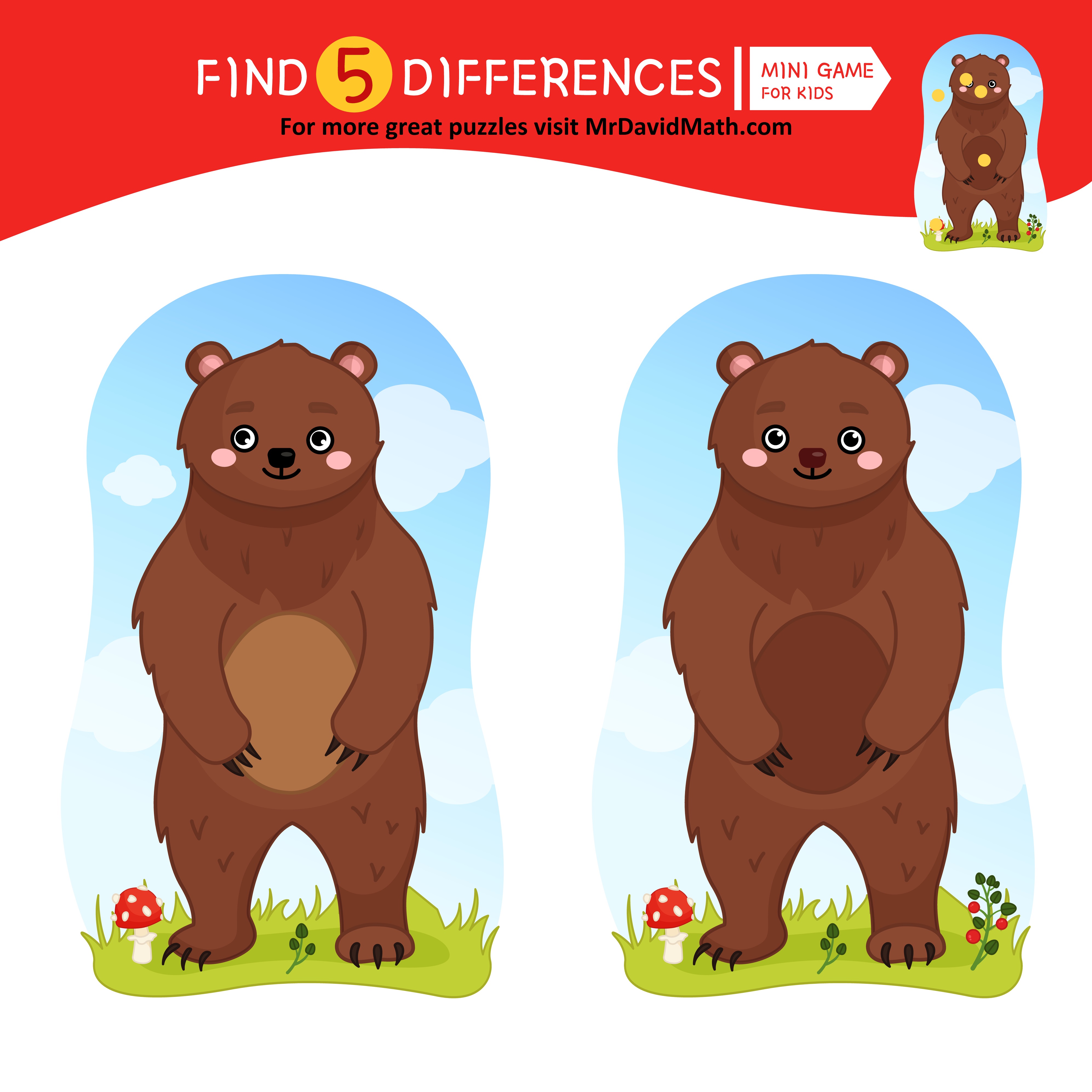 Find,Differences.,Educational,Game,For,Children.,Cartoon,Vector ...