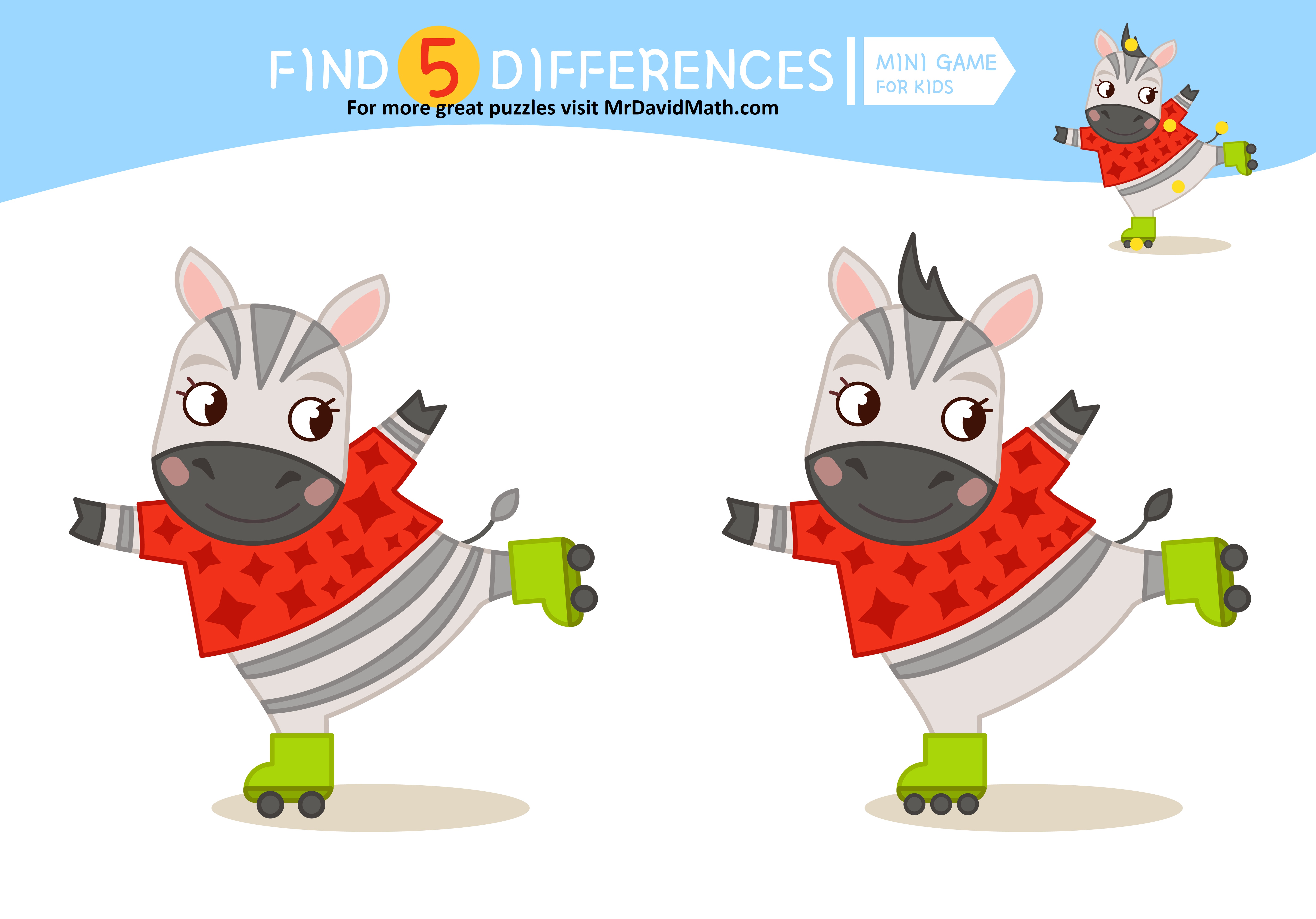 Find,Differences.,Educational,Game,For,Children.,Cartoon,Vector ...