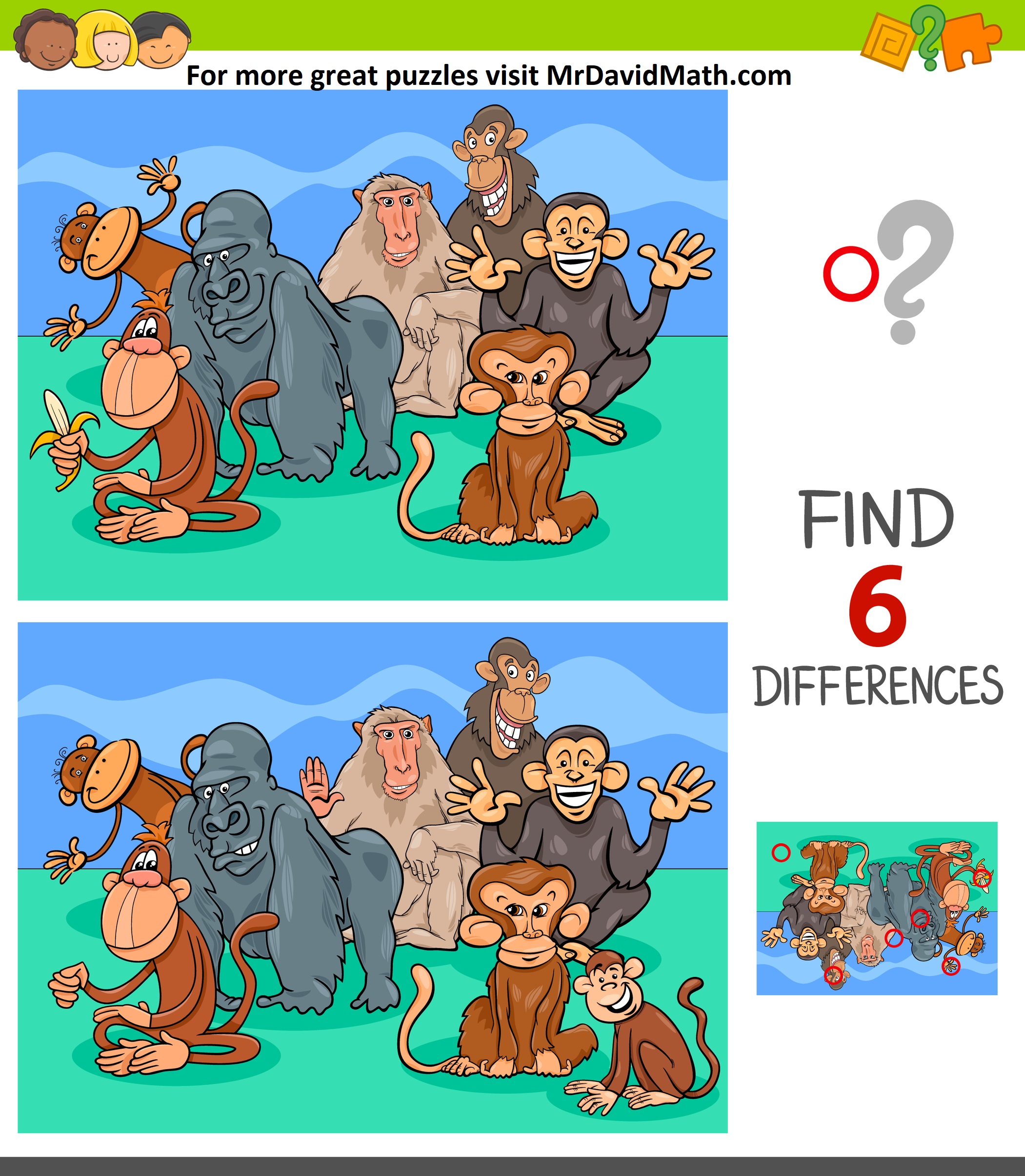 Cartoon,Illustration,Of,Finding,Six,Differences,Between,Pictures ...