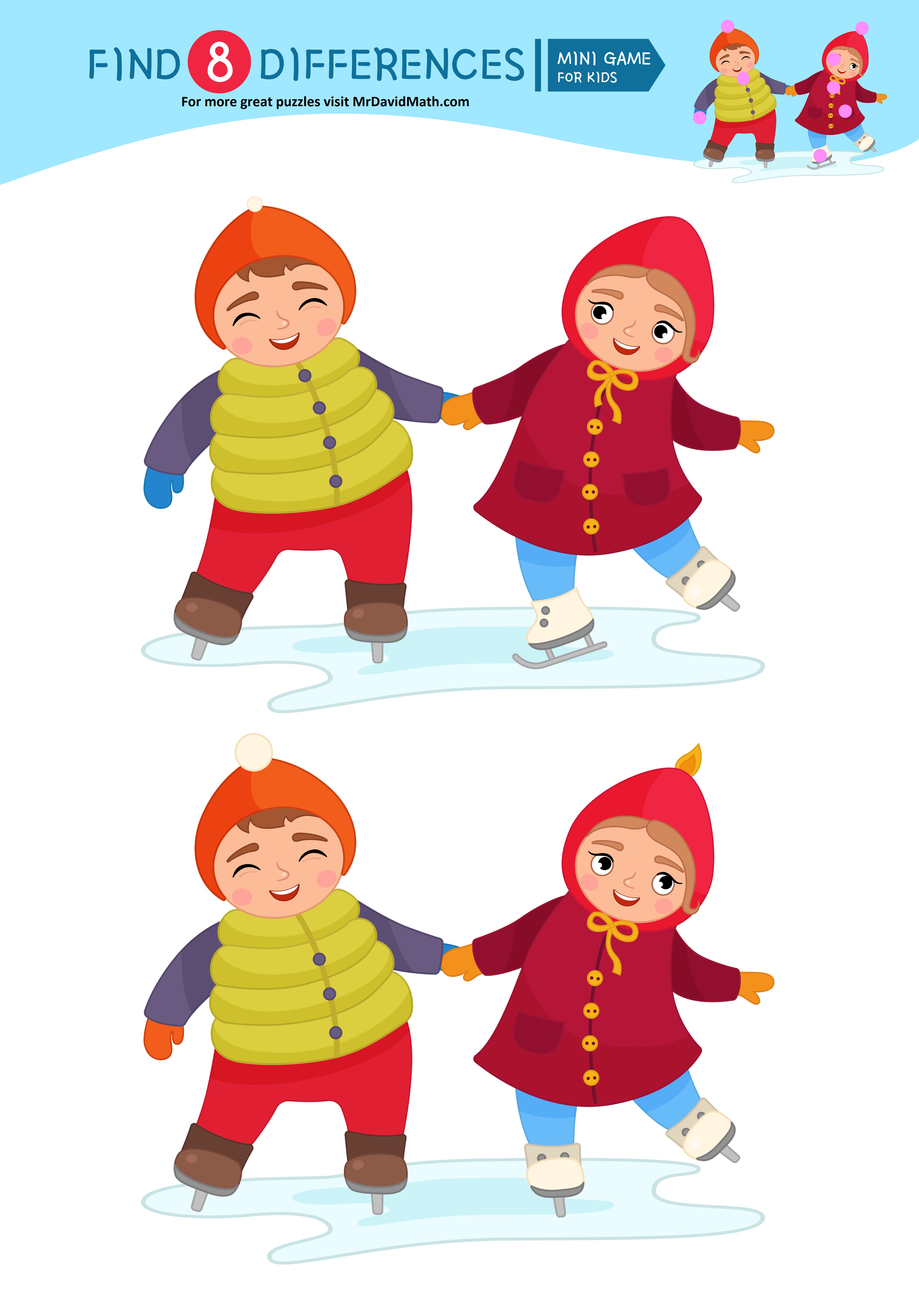 Find,Differences.,Educational,Game,For,Children.,Cartoon,Vector ...