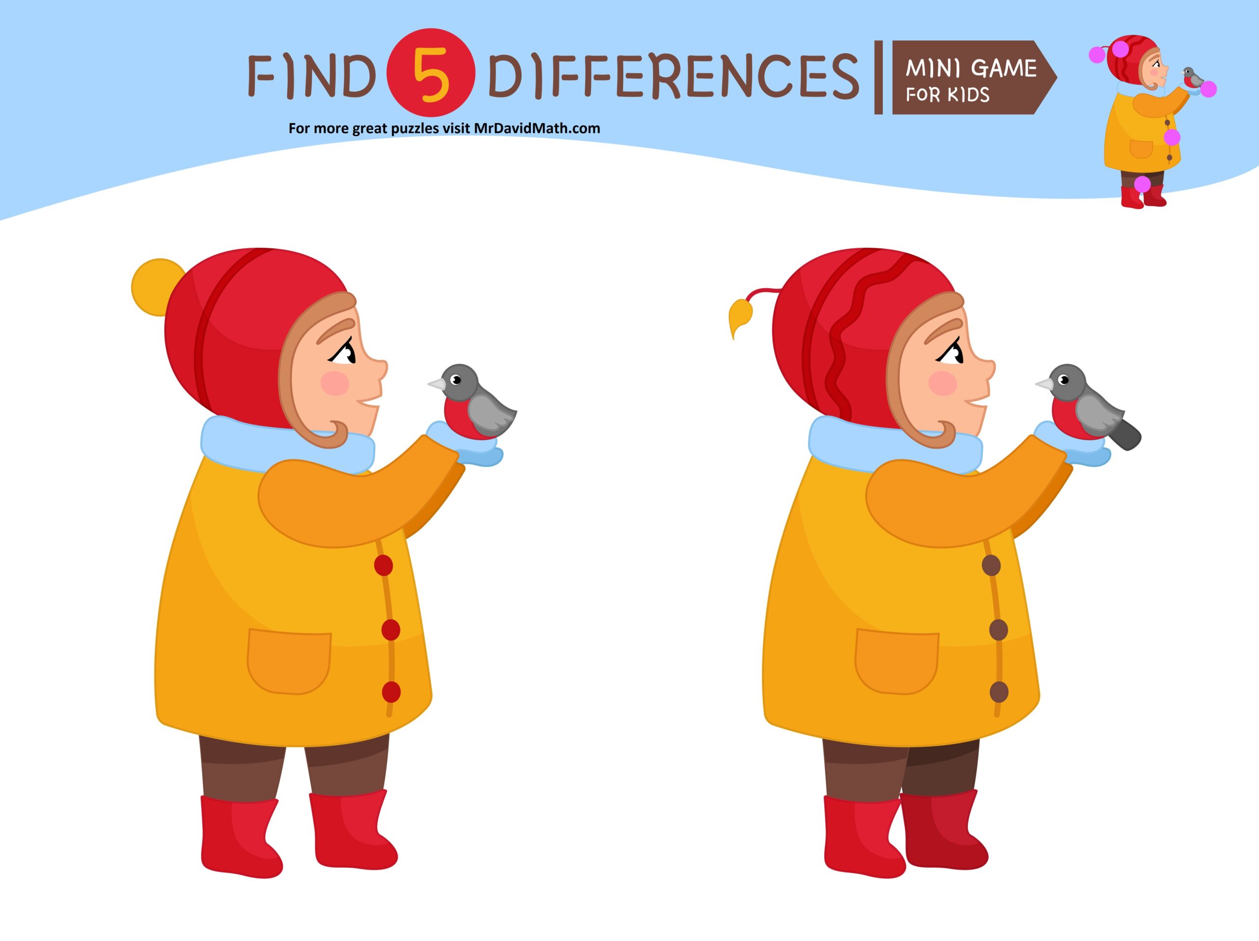 Find,Differences.,Educational,Game,For,Children.,Cartoon,Vector ...
