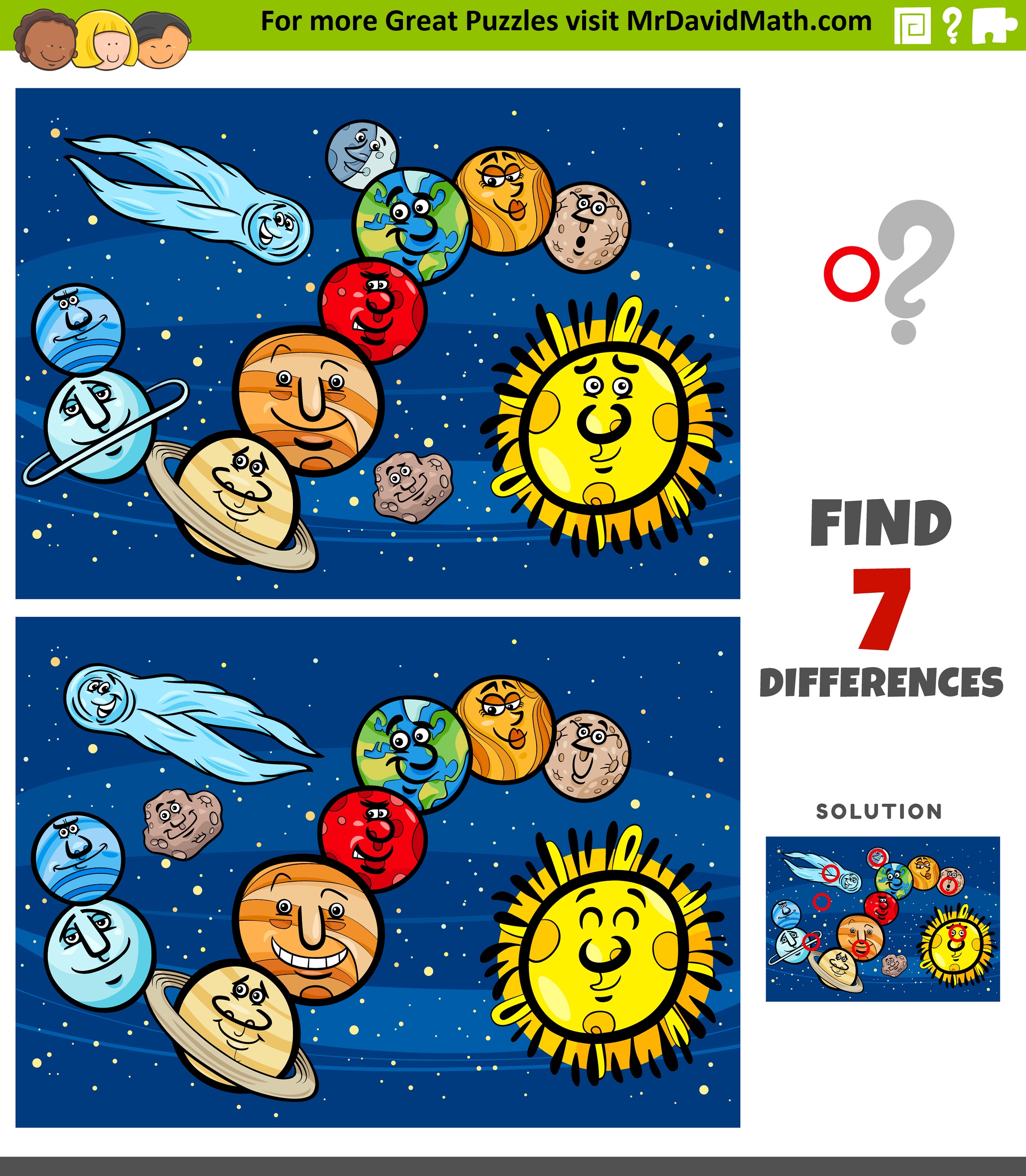 Cartoon,Illustration,Of,Finding,Differences,Between,Pictures ...