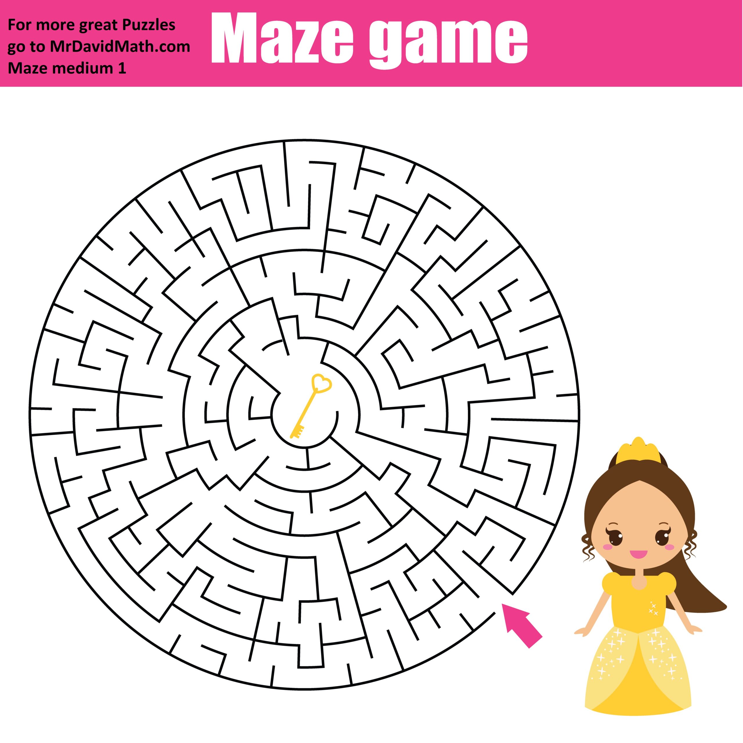 Maze,Children,Game:,Help,The,Prinsess,Go,Through,The,Labyrinth. – Mr ...